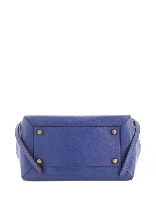 Celine Textured Leather Mini Belt Bag - Blue