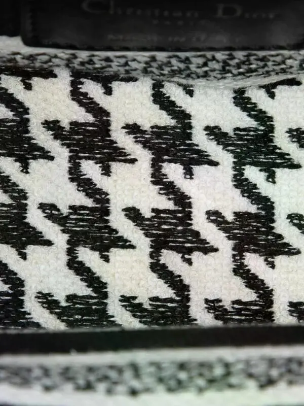 Dior Mini Lady D Lite Satchel With Houndstooth Embroidery