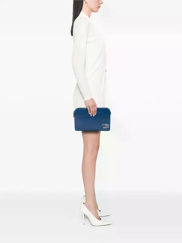 Prada Saffiano Leather Cruise Ship Voyage Clutch Bag