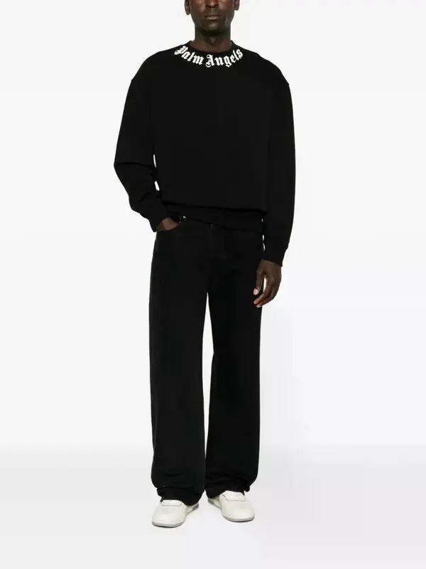 Palm Angels Logo-print Crew-neck Sweatshirt