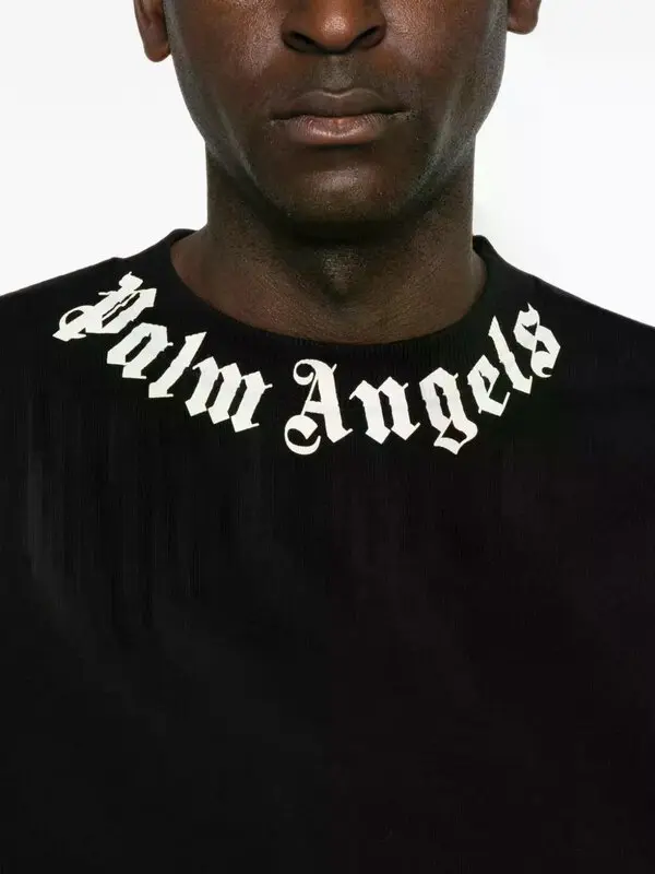 Palm Angels Logo-print Crew-neck Sweatshirt