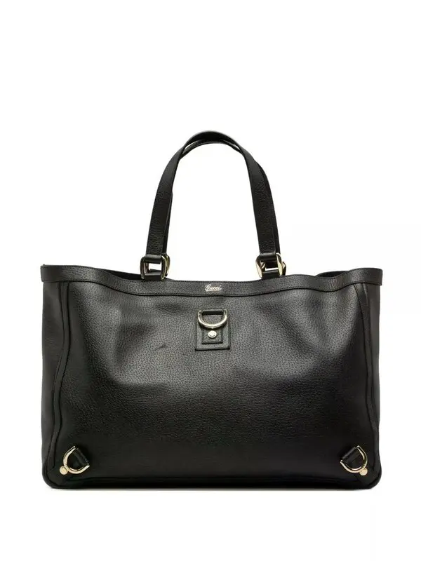 Gucci Leather Abbey D-ring Tote Bag - Black