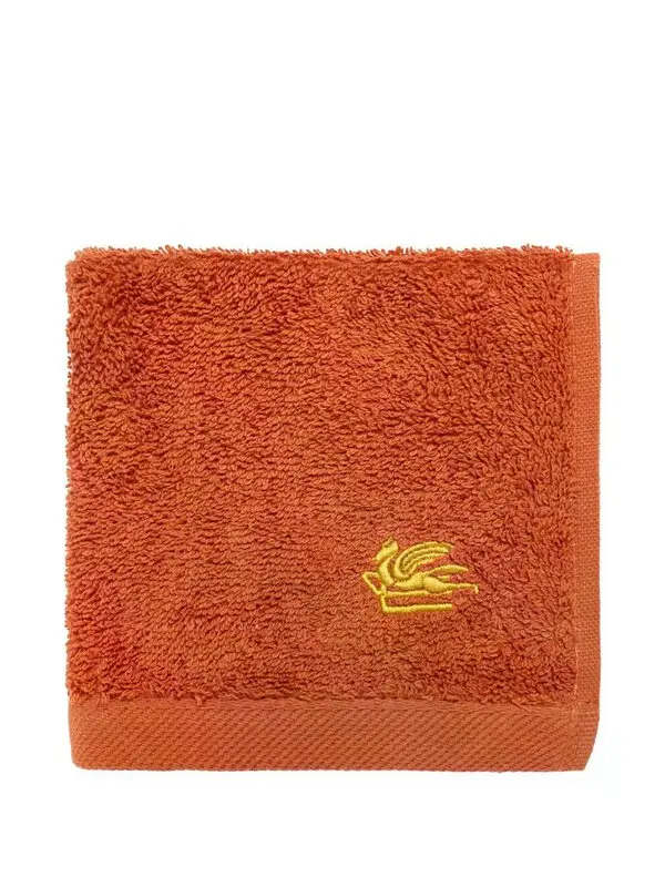 Etro Pegaso-embroidered Paisley-trim Basket And Towels Set - Orange