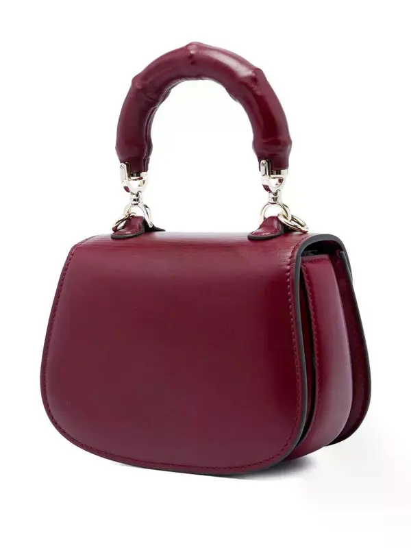Gucci Calfskin Bamboo Night Satchel - Red