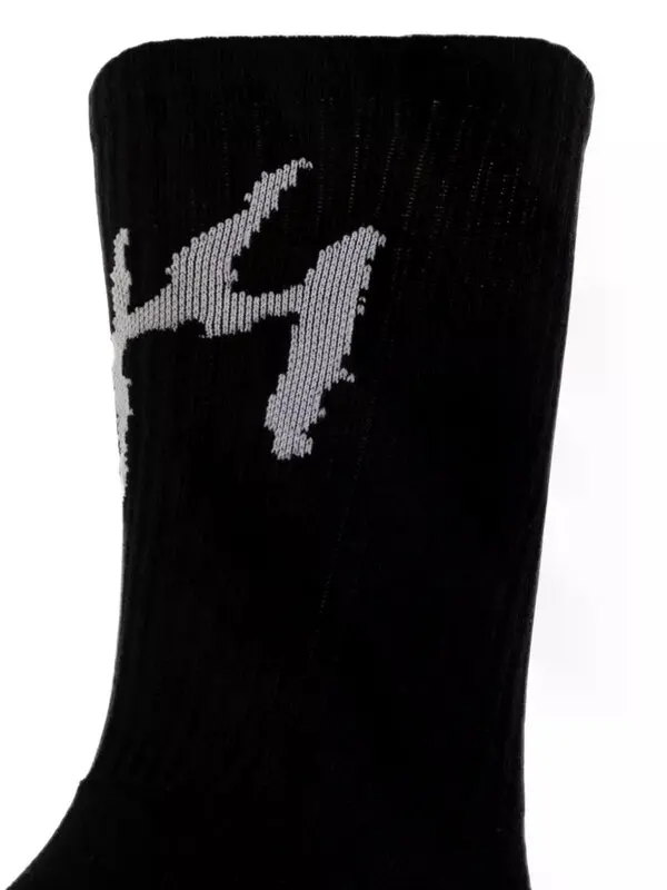 44 LABEL GROUP Logo-intarsia Ribbed-knit Socks