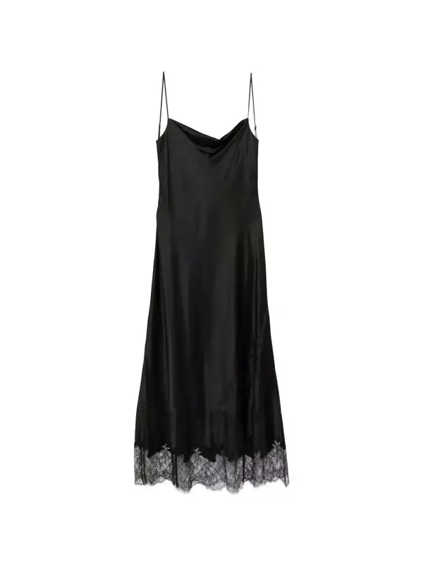 Carine Gilson Lace-trim Cowl-neck Nightdress