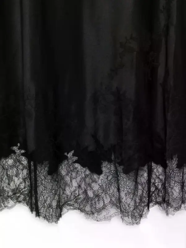 Carine Gilson Lace-trim Cowl-neck Nightdress