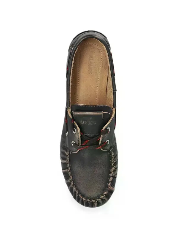 ALOHAS Rowan Sporty Lace-up Boat Shoes - Brown