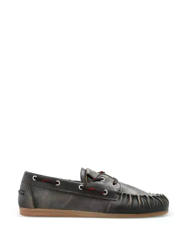 ALOHAS Rowan Sporty Lace-up Boat Shoes - Brown