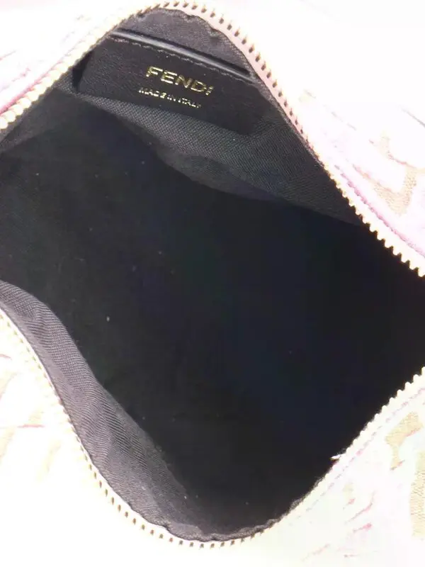 Fendi Zucca Jacquard Velvet Mini Hobo Bag - Purple
