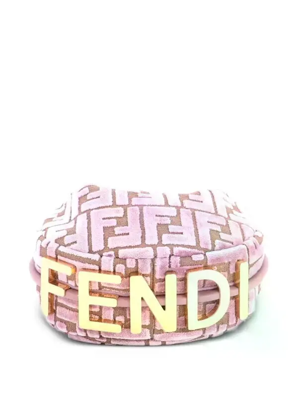Fendi Zucca Jacquard Velvet Mini Hobo Bag - Purple