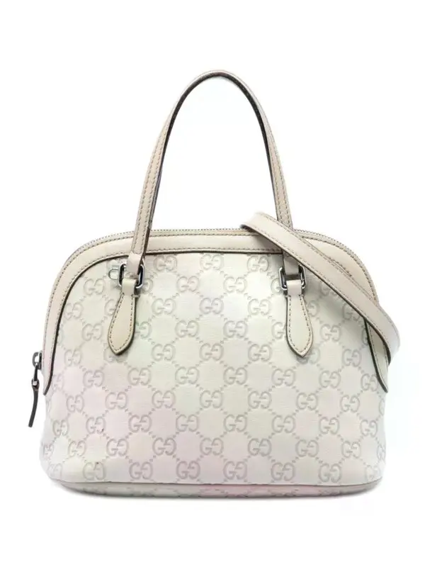 Gucci 2016-2026 Mini Guccissima Dome Satchel - White