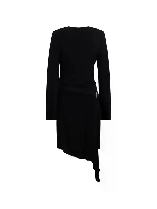 Alberta Ferretti Belted Asymmetric Dress
