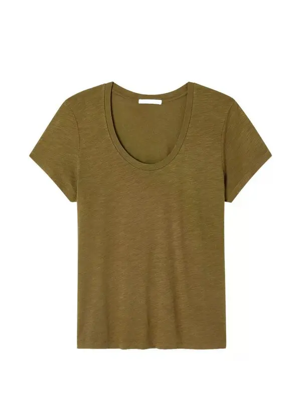 American Vintage U-neck T-shirt - Green
