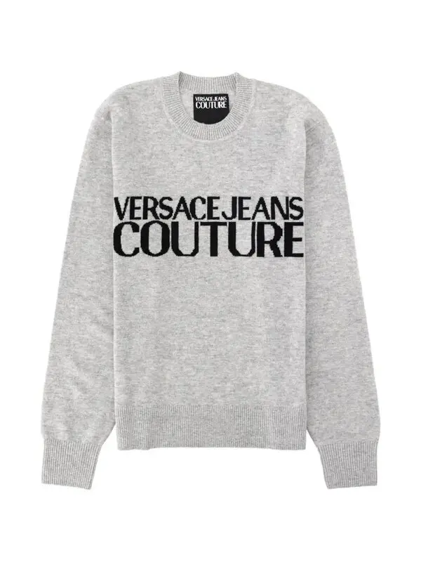 Versace Logo-intarsia Knitted Sweater