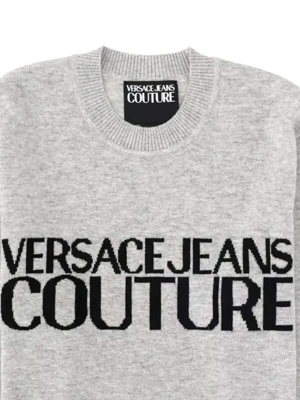 Versace Logo-intarsia Knitted Sweater