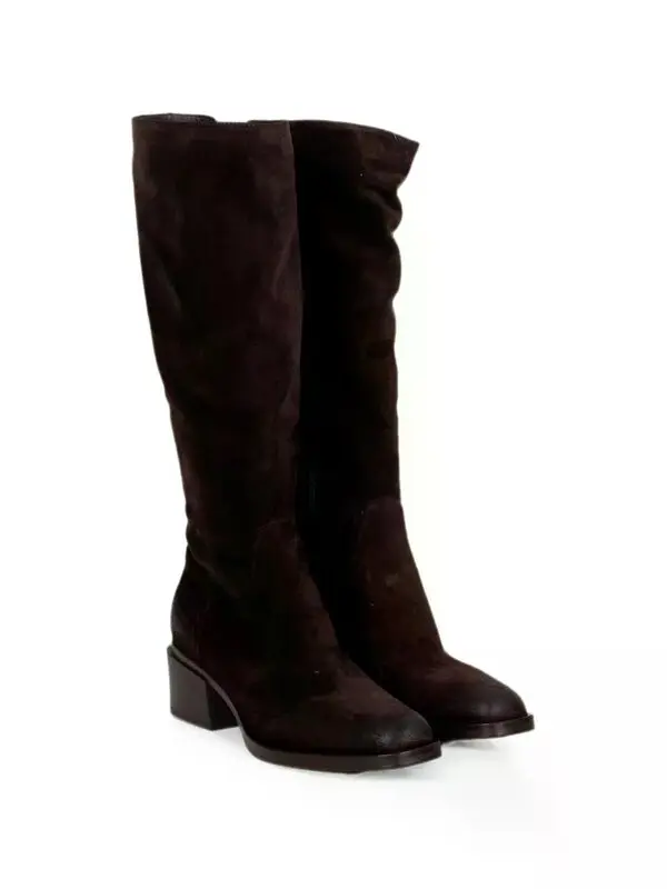 CHUCKIES Suede Knee-high Boots - Brown