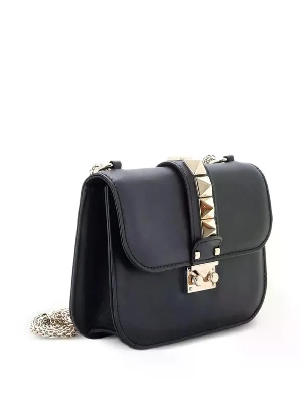 Valentino Garavani Glam Lock Leather Small Shoulder Bag