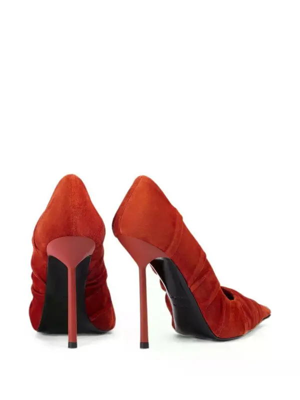 LE SILLA Bella Ruched Calf Suede Pumps