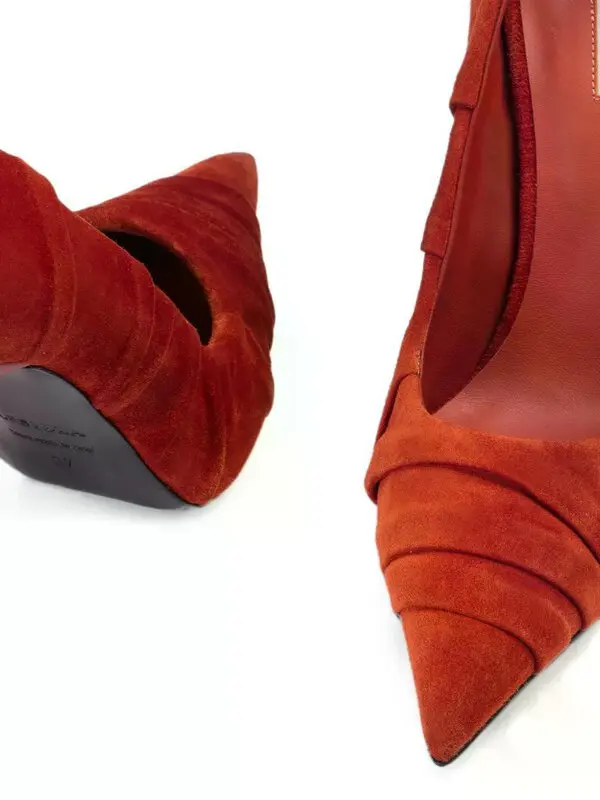 LE SILLA Bella Ruched Calf Suede Pumps