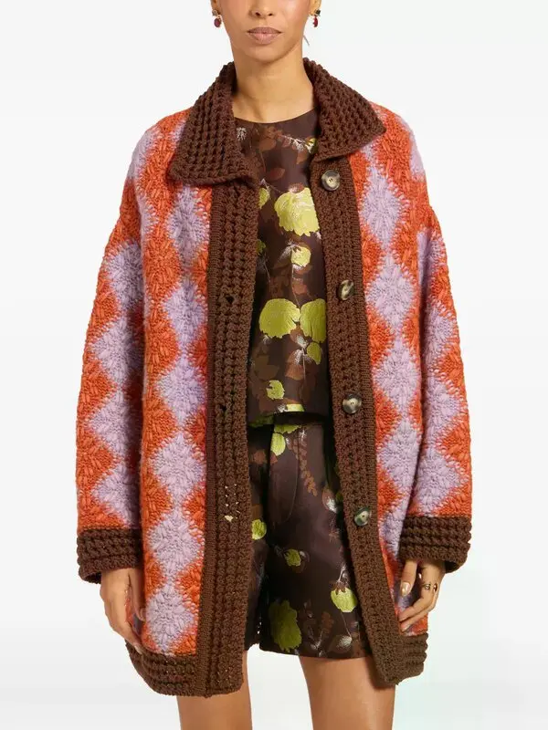 La DoubleJ Crochet Bowling Cardigan