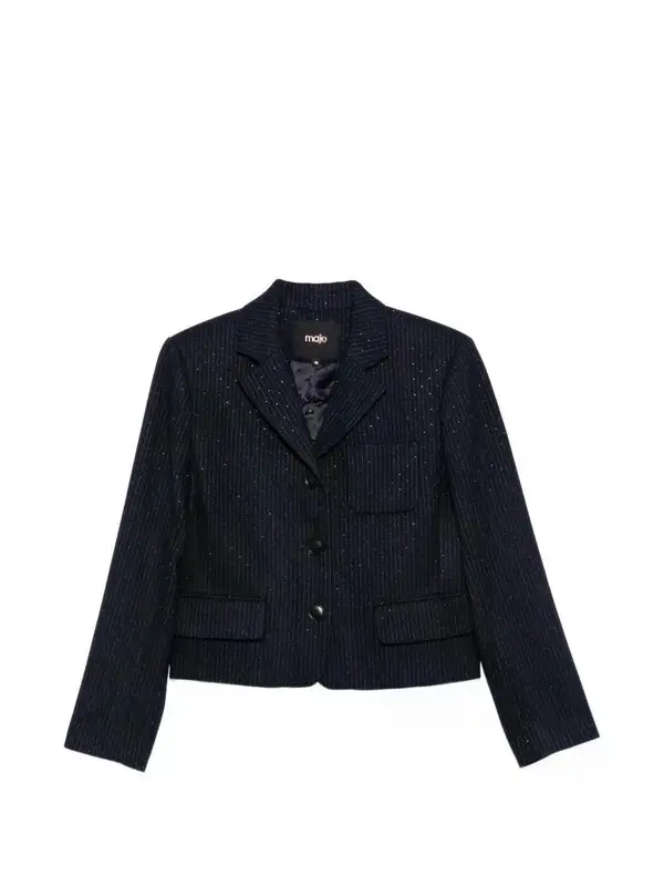 Maje Pinstriped Sequin-embellished Blazer