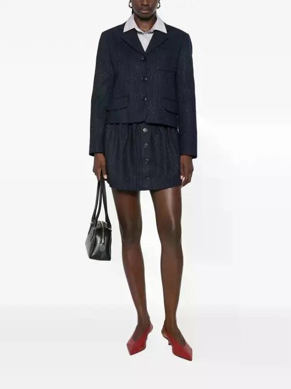Maje Pinstriped Sequin-embellished Blazer