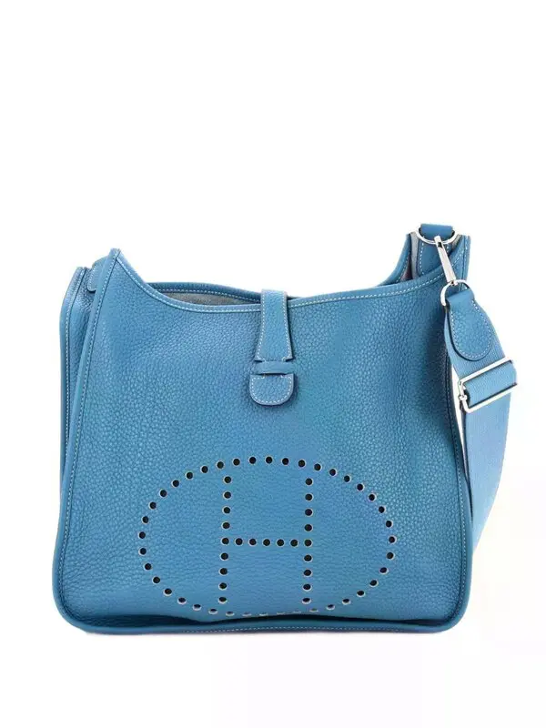 Hermès Evelyne Bag Gen Iii Clemence Gm Crossbody Bag - Blue