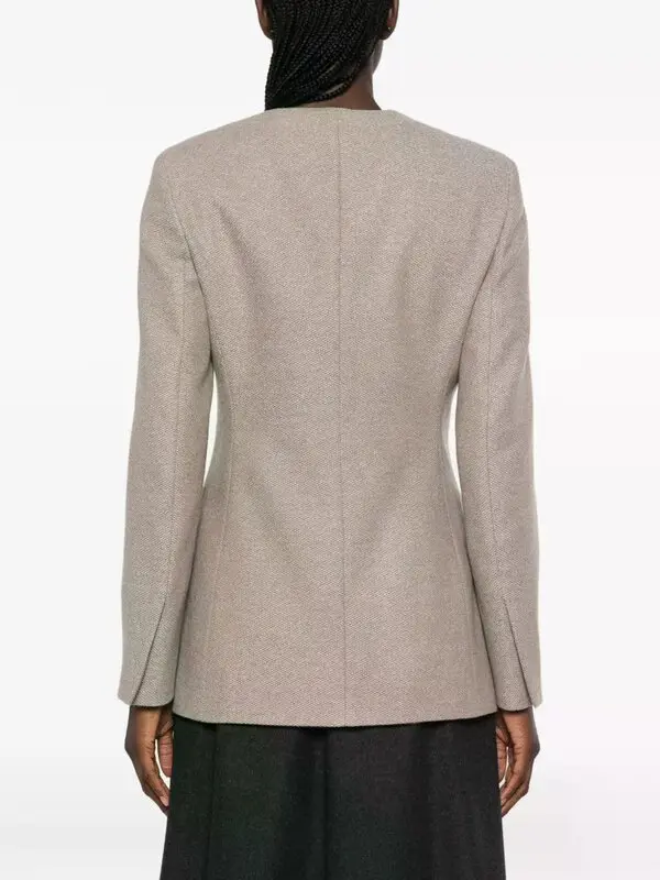 Max Mara Collarless Button-up Jacket