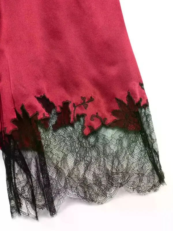 Carine Gilson Lace-trimmed Silk Shorts