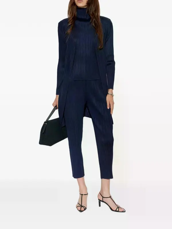 Issey Miyake Navy Pleated Jacket