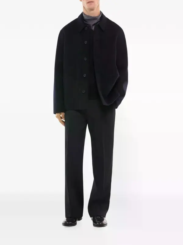FURSAC Slim Cut Wool Coat With Patch Pockets