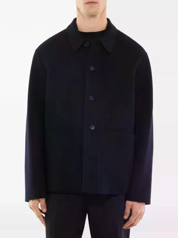 FURSAC Slim Cut Wool Coat With Patch Pockets