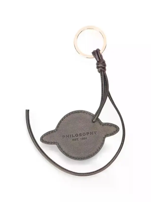Philosophy Di Lorenzo Serafini Planet Motif Leather Keyring - Black