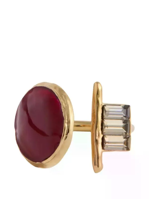 La DoubleJ 24k Plate And Enamel Statement Ring