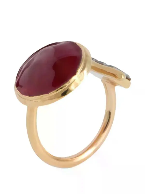 La DoubleJ 24k Plate And Enamel Statement Ring