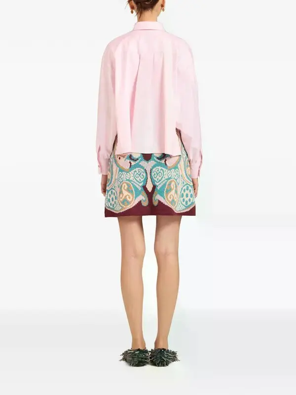 La DoubleJ Mini Skirt In Wool Mix Knit