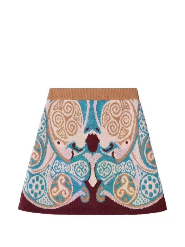 La DoubleJ Mini Skirt In Wool Mix Knit