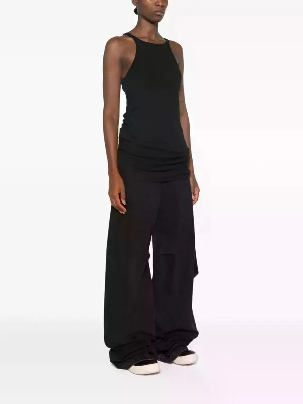 Rick Owens Sleeveless Scoop Neck Ribbed Knit Top