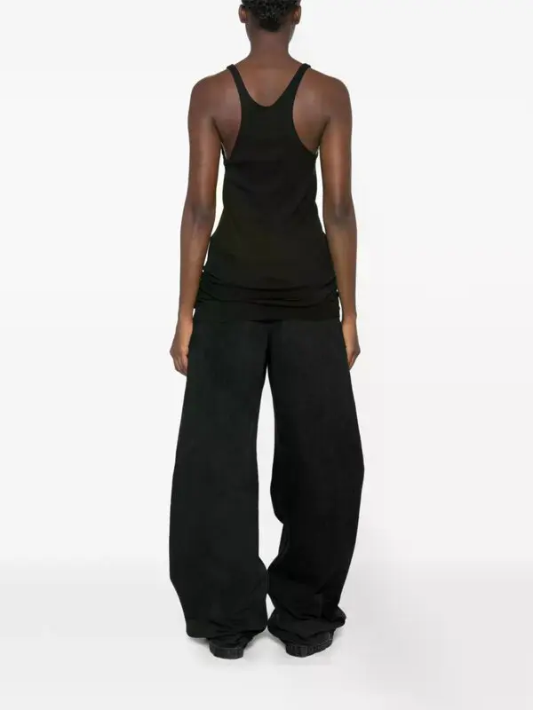 Rick Owens Sleeveless Scoop Neck Ribbed Knit Top