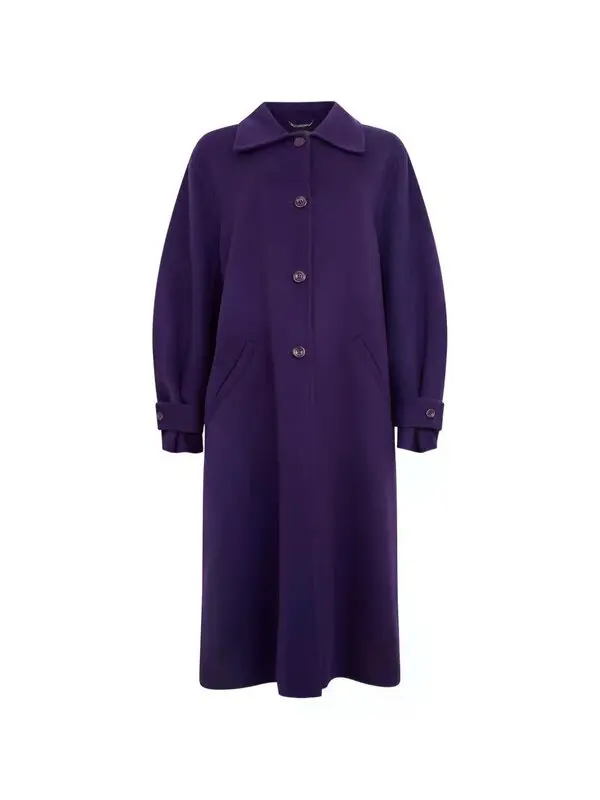 Alberta Ferretti Button-up Wide-sleeve Coat