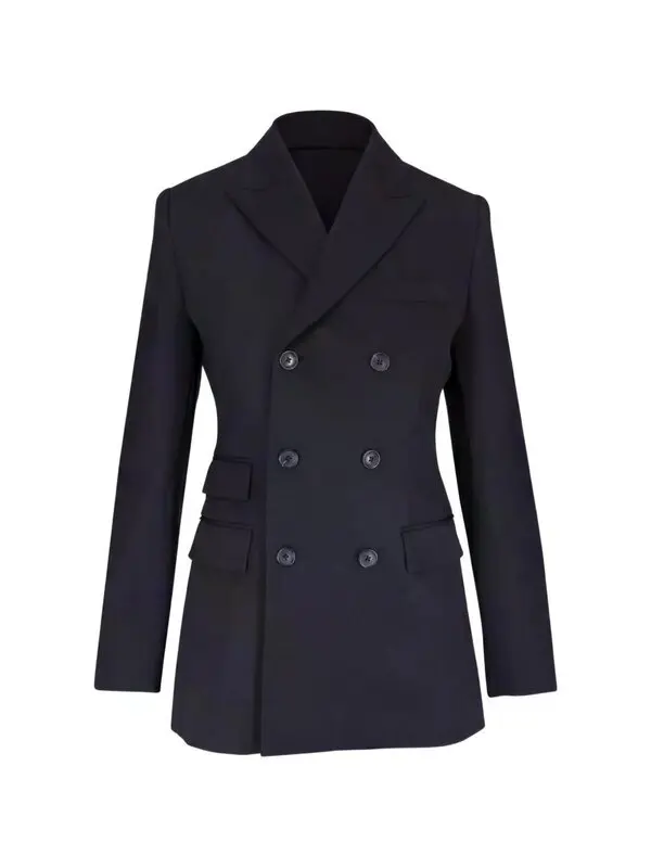 NILI LOTAN Noah Double-breasted Peak-lapel Blazer - Black