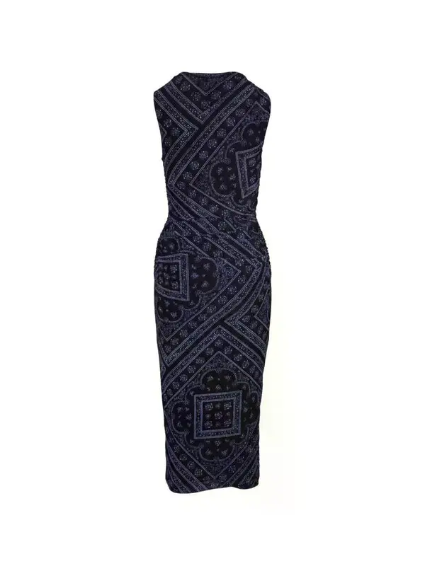 Veronica Beard Sylviani Paisley-print Ruched Midi Dress - Blue