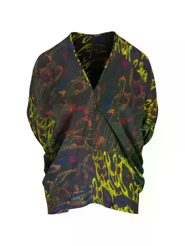Zero + Maria Cornejo Abstract Print Silk Blouse