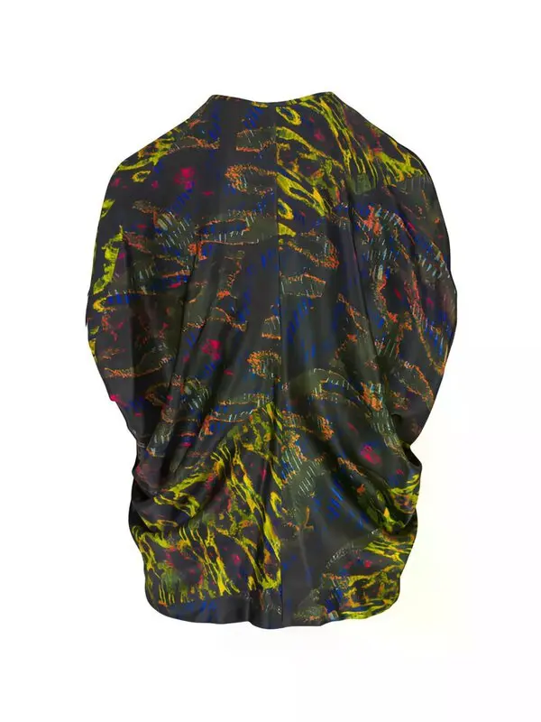 Zero + Maria Cornejo Abstract Print Silk Blouse