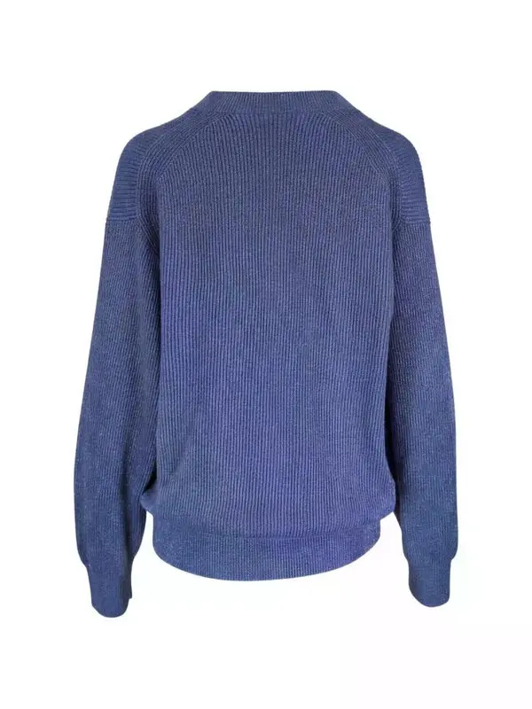 Brunello Cucinelli Ribbed-knit V-neck Cashmere Sweater