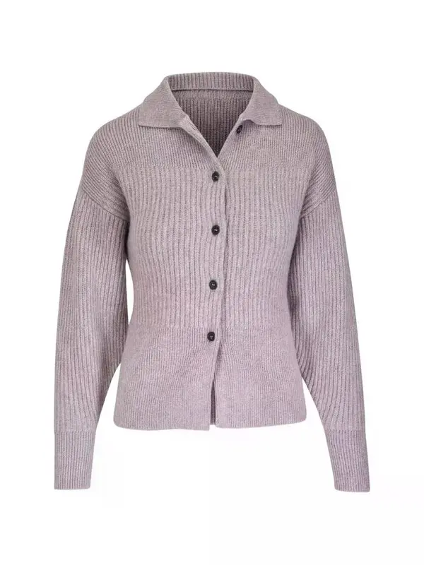 Le Kasha Ribbed-knit Button-down Cardigan