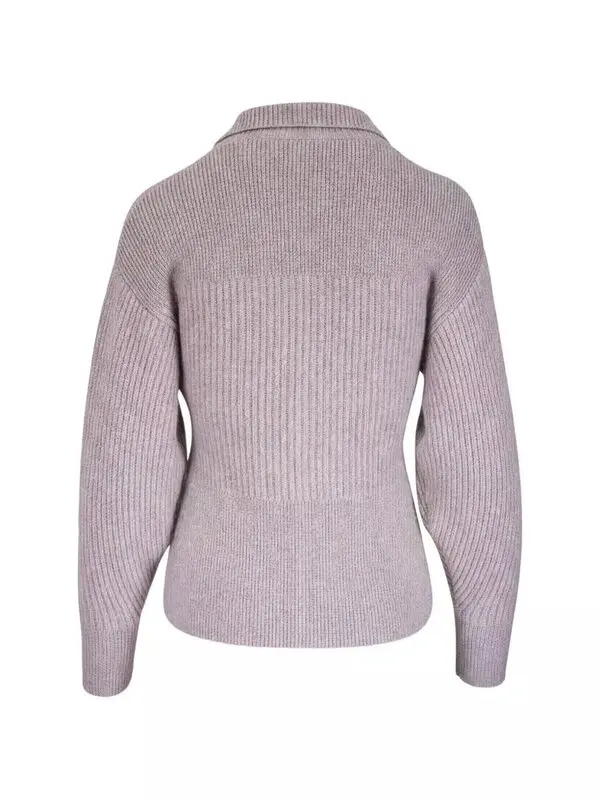 Le Kasha Ribbed-knit Button-down Cardigan