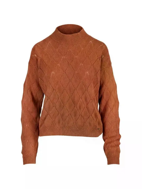 Kiton Diamond-pointelle Cashmere Mock Neck Sweater