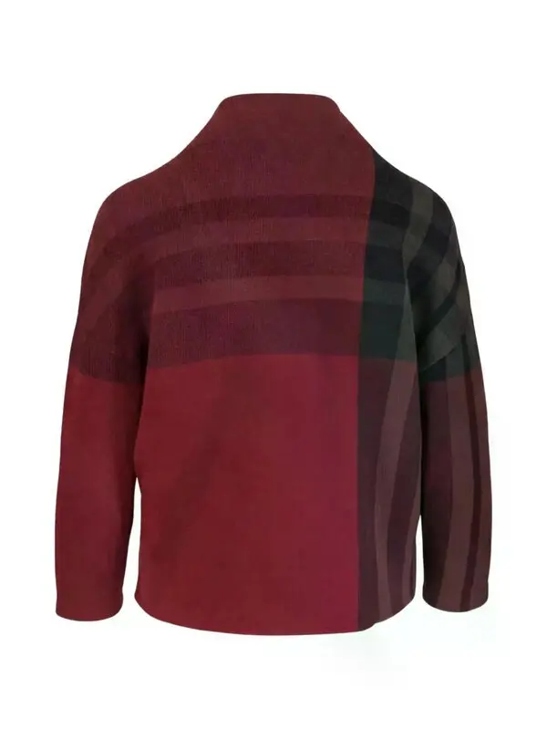 Akris Check-pattern High-neck Sweater